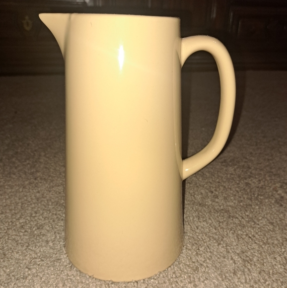 Dining | Large Glazed Pottery Pitcher Cream Beige | Poshmark